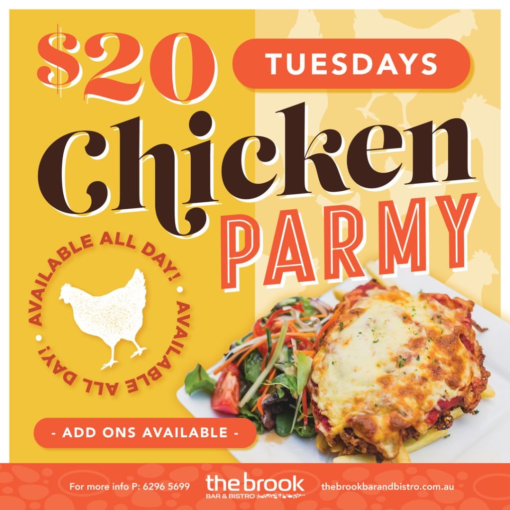 Parmy Day - The Brook Bar & Bistro