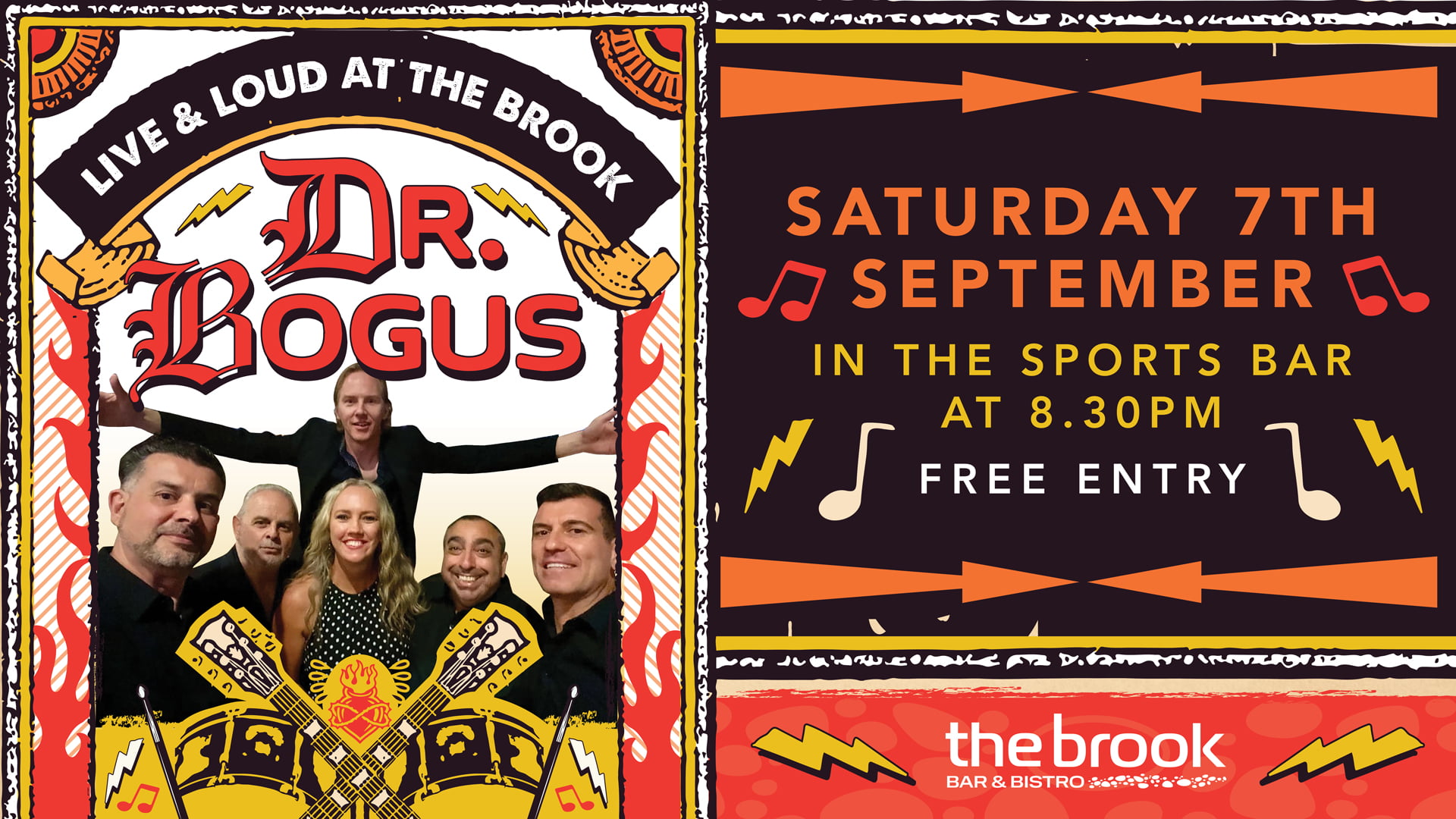 Events from 7 September – 26 September – The Brook Bar & Bistro